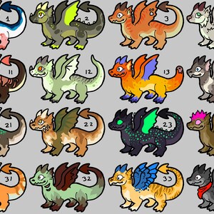 PART 2 51-100 100 DESIGNS Feral Furry Dragon Lizard Reptile Wolf Adopt ...