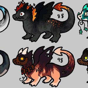 PART 2 51-100 100 DESIGNS Feral Furry Dragon Lizard Reptile Wolf Adopt ...