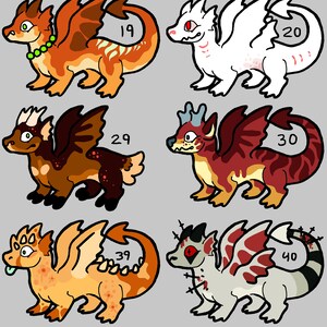 PART 2 51-100 100 DESIGNS Feral Furry Dragon Lizard Reptile Wolf Adopt ...