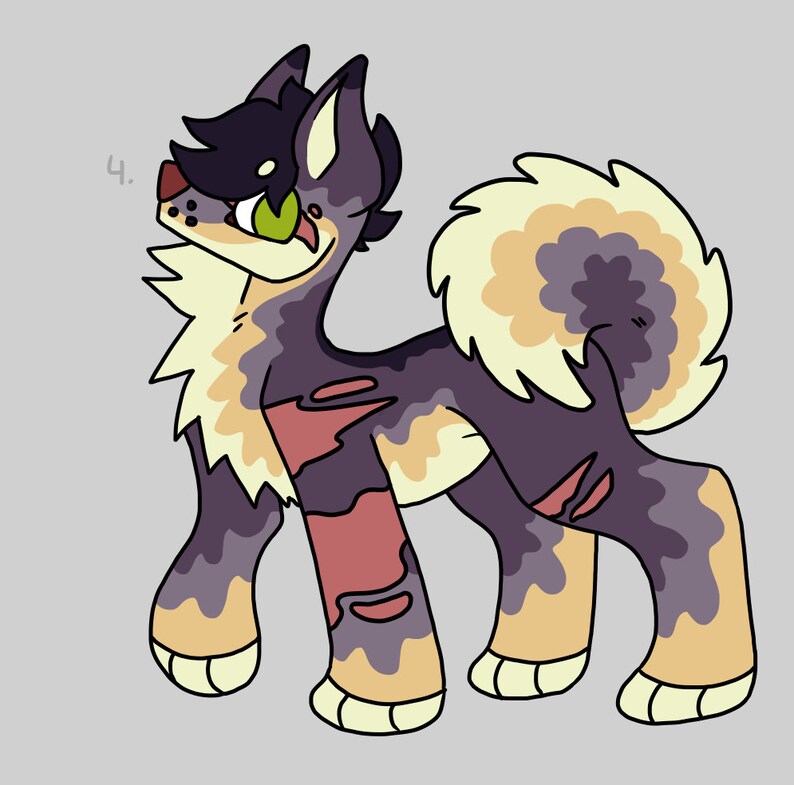 Feral Furry Dog Puppy Pup Wolf Canine Adopt Adoptable OC - Etsy