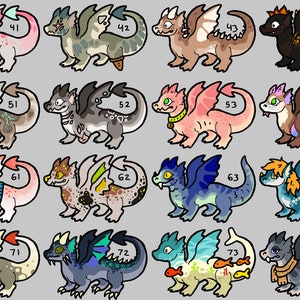 PART 2 51-100 100 DESIGNS Feral Furry Dragon Lizard Reptile Wolf Adopt ...