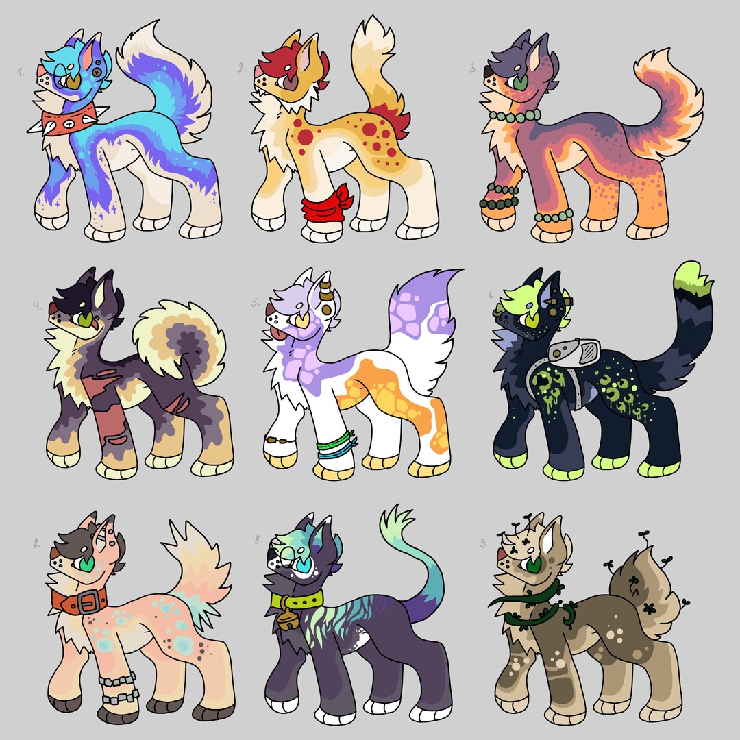 Feral Furry Dog Puppy Pup Wolf Canine Adopt Adoptable OC Fursona Chibi ...