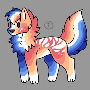 Feral Furry Dog Puppy Pup Wolf Canine Adopt Adoptable OC - Etsy