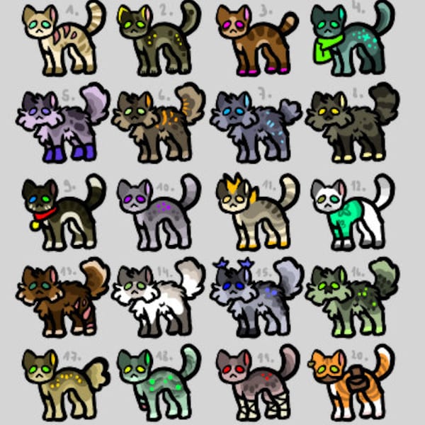 Cat Feline Furry Oc Adopt - Etsy
