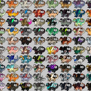 PART 2 51-100 100 DESIGNS Feral Furry Dragon Lizard Reptile Wolf Adopt ...
