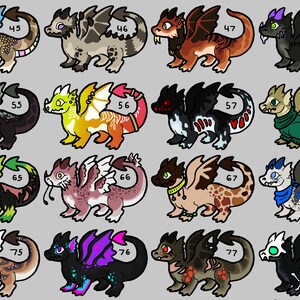 PART 2 51-100 100 DESIGNS Feral Furry Dragon Lizard Reptile Wolf Adopt ...