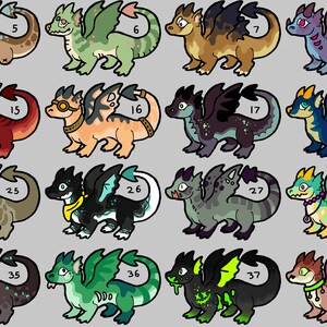 PART 2 51-100 100 DESIGNS Feral Furry Dragon Lizard Reptile Wolf Adopt ...