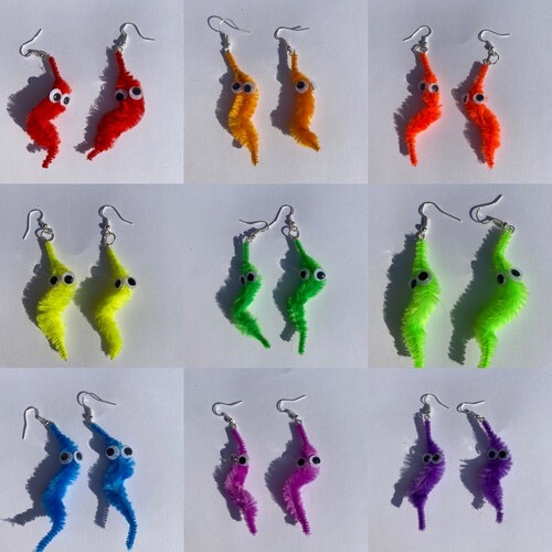 Tail Eater Worm on String Enamel Pin | Etsy