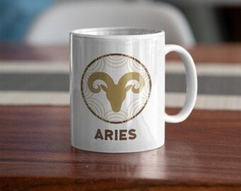 Aries Constellation Mug, Aries Zodiac Mug, Celestial Coffee Mug, Unique ...