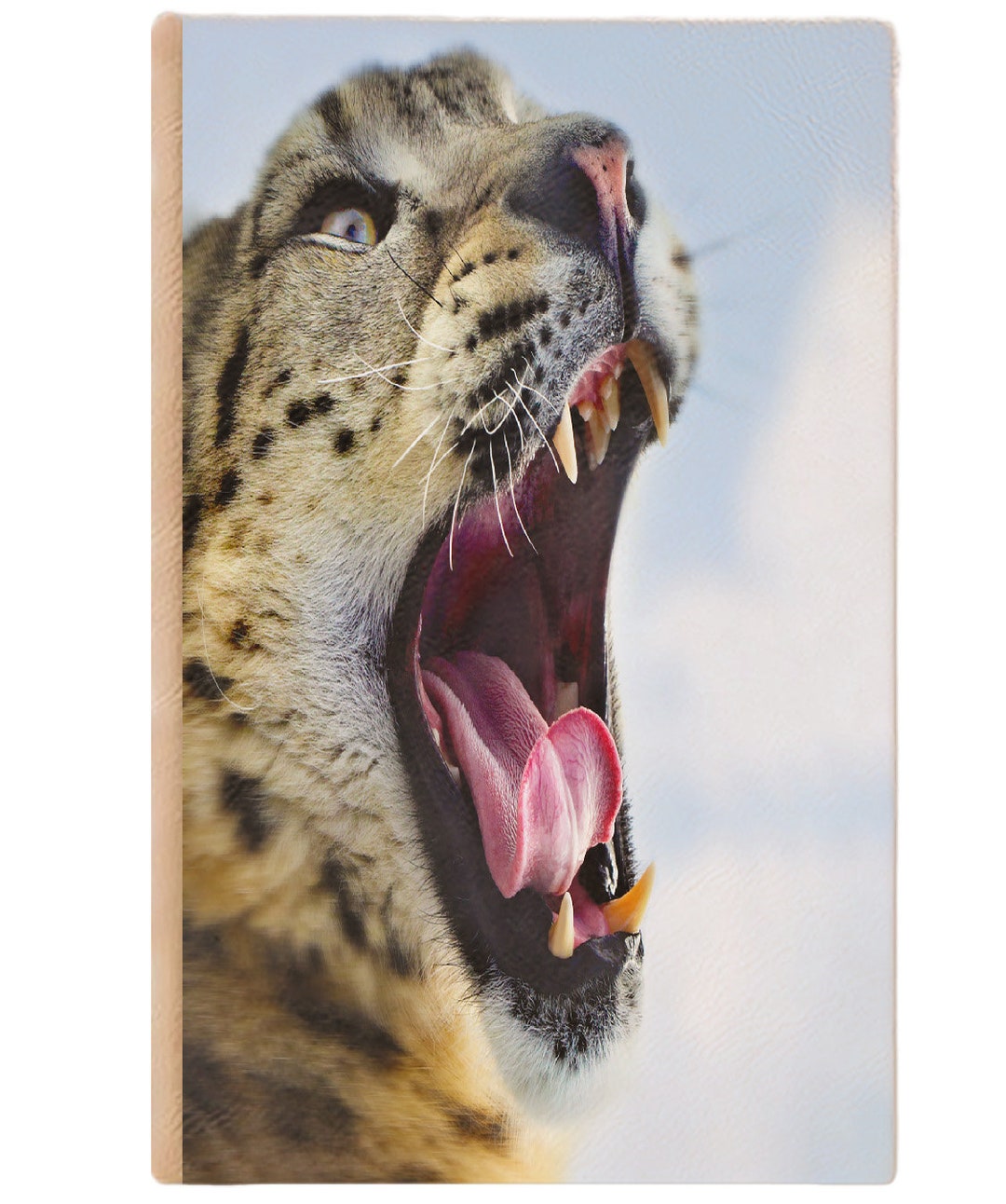 Snow Leopard Portrait Notebook, Snow Leopard Journal, Ruled Line Pages ...