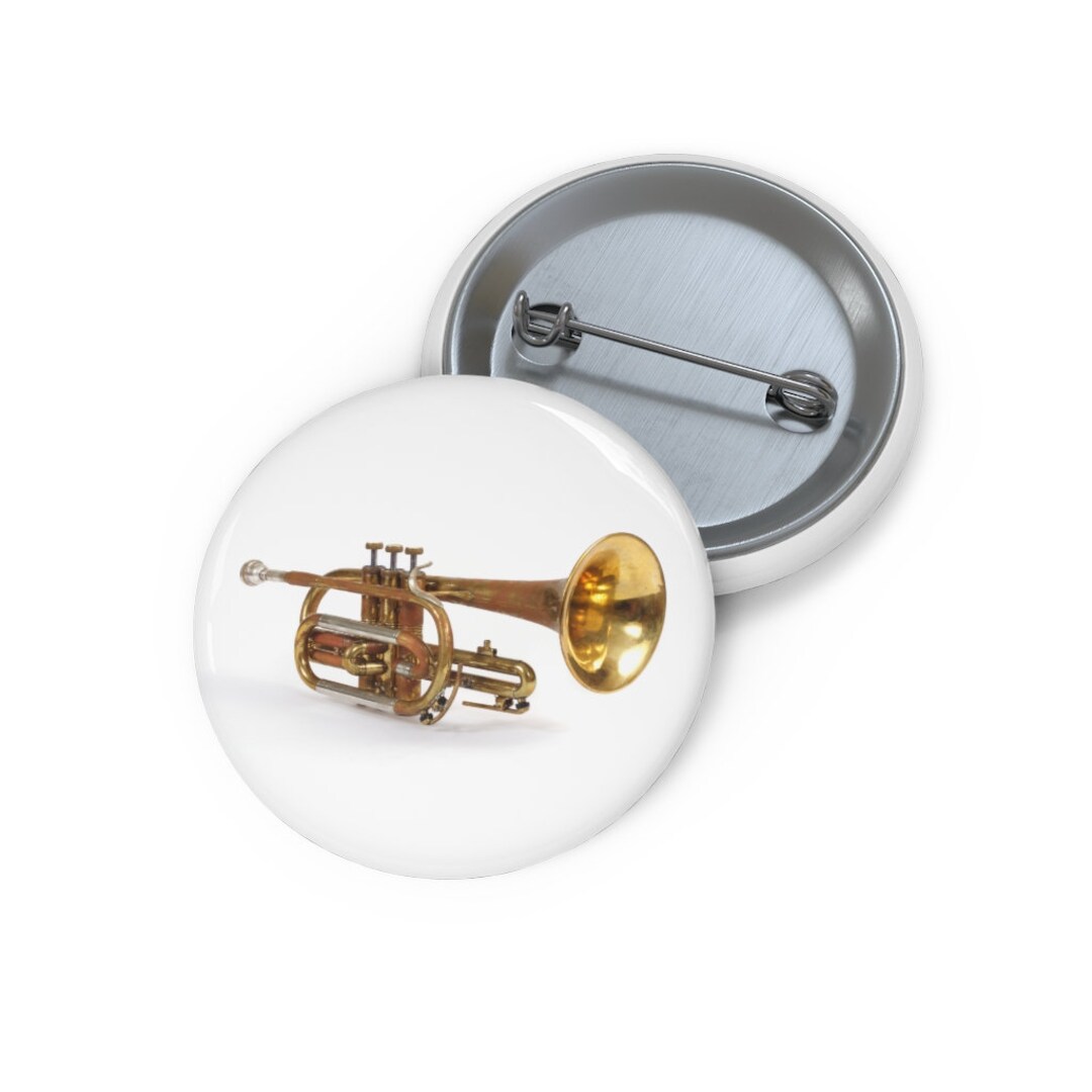 Trumpet Pin, Trumpet Button, Button Set, Lapel Pin, Hat Pin, Enamel ...