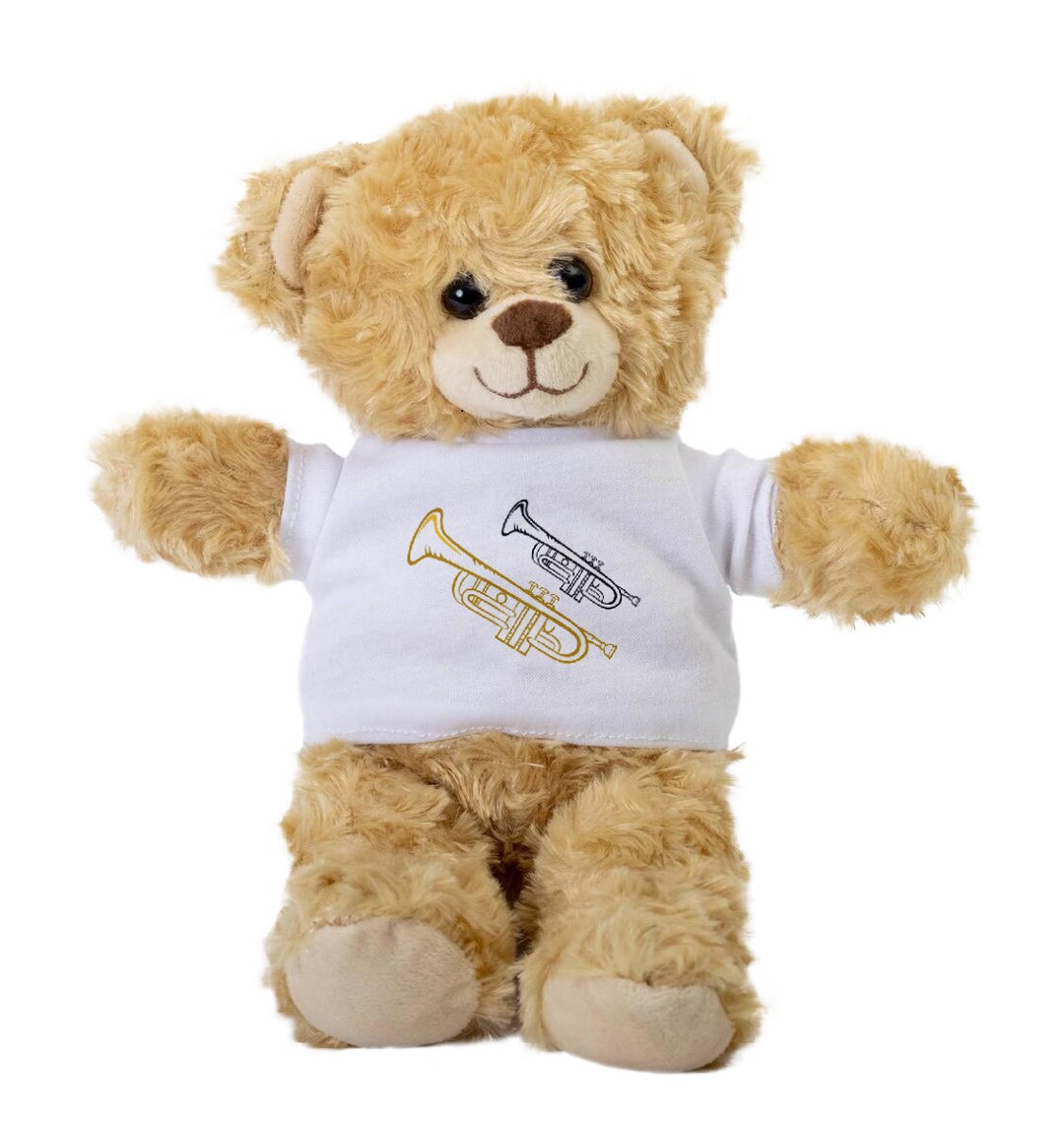 Trumpet Teddy Bear, Gift Stuffed Animal, Plush Teddy Bear With Tee ...