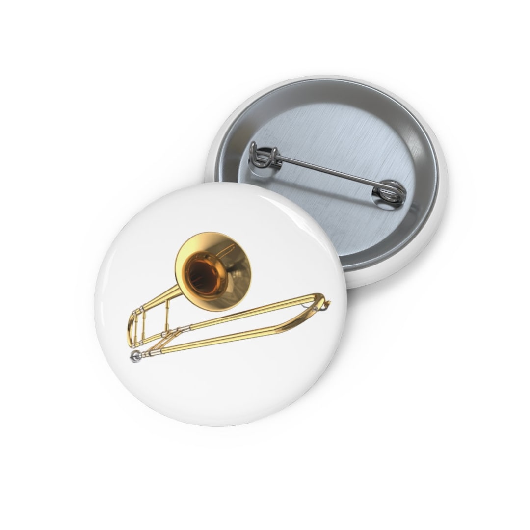 Trombone Pin, Trombone Button, Button Set, Lapel Pin, Hat Pin, Enamel ...