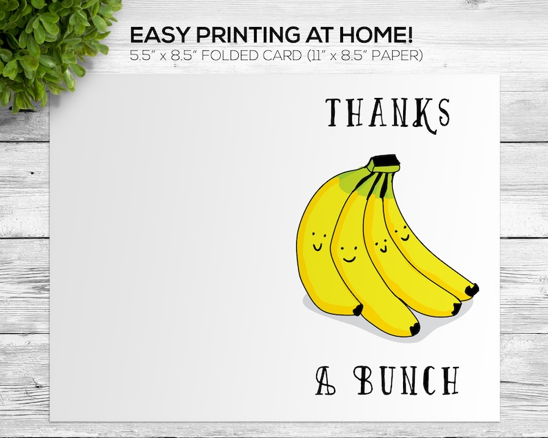 Funny Thank You Card, Downloadable Thank You Card, Printable Thank You ...