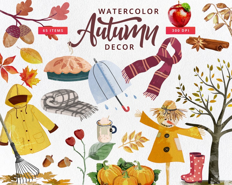 Autumn Clip Art Fall Clipart Autumn Clip Art Fall Clip Art - Etsy