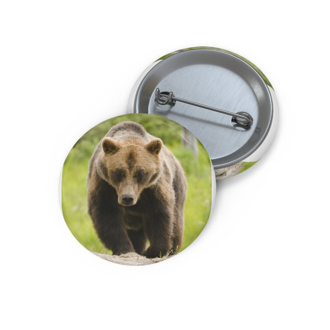 Grizzly Bear Pin Grizzly Bear Button Button Set Lapel Pin - Etsy UK