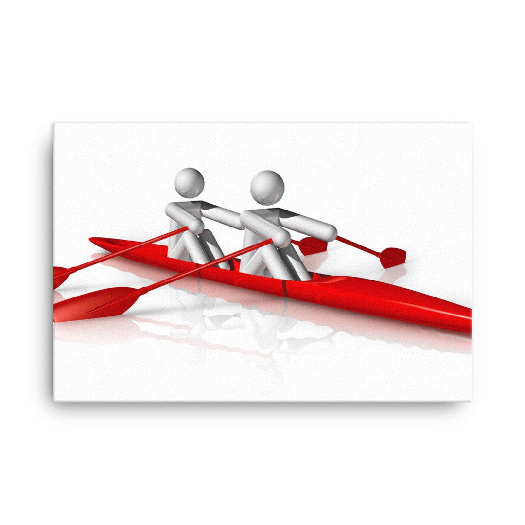 Rowing Canvas, Rowing Wall Canvas Print, Rowing Decor, Portrait, Wall ...