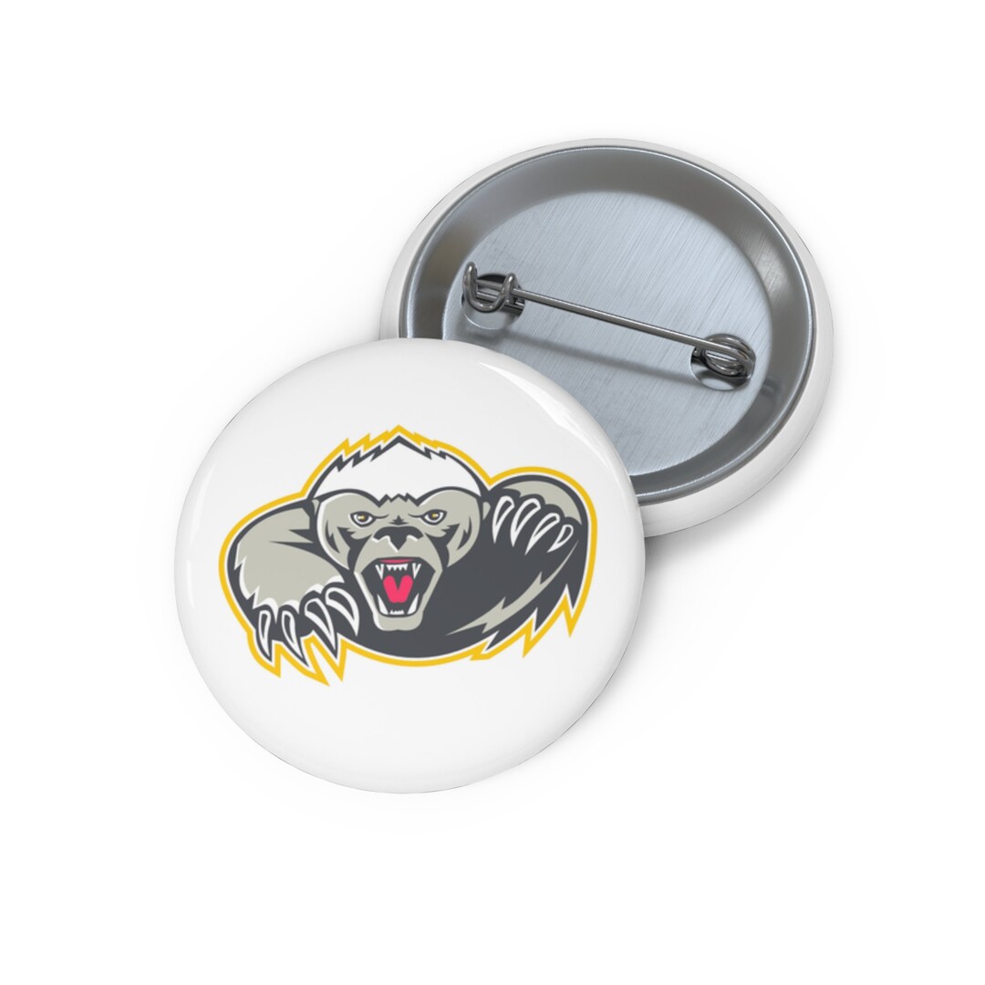 Honey Badger Mascot Claw Pin, Honey Button, Button Set, Lapel Pin, Hat ...