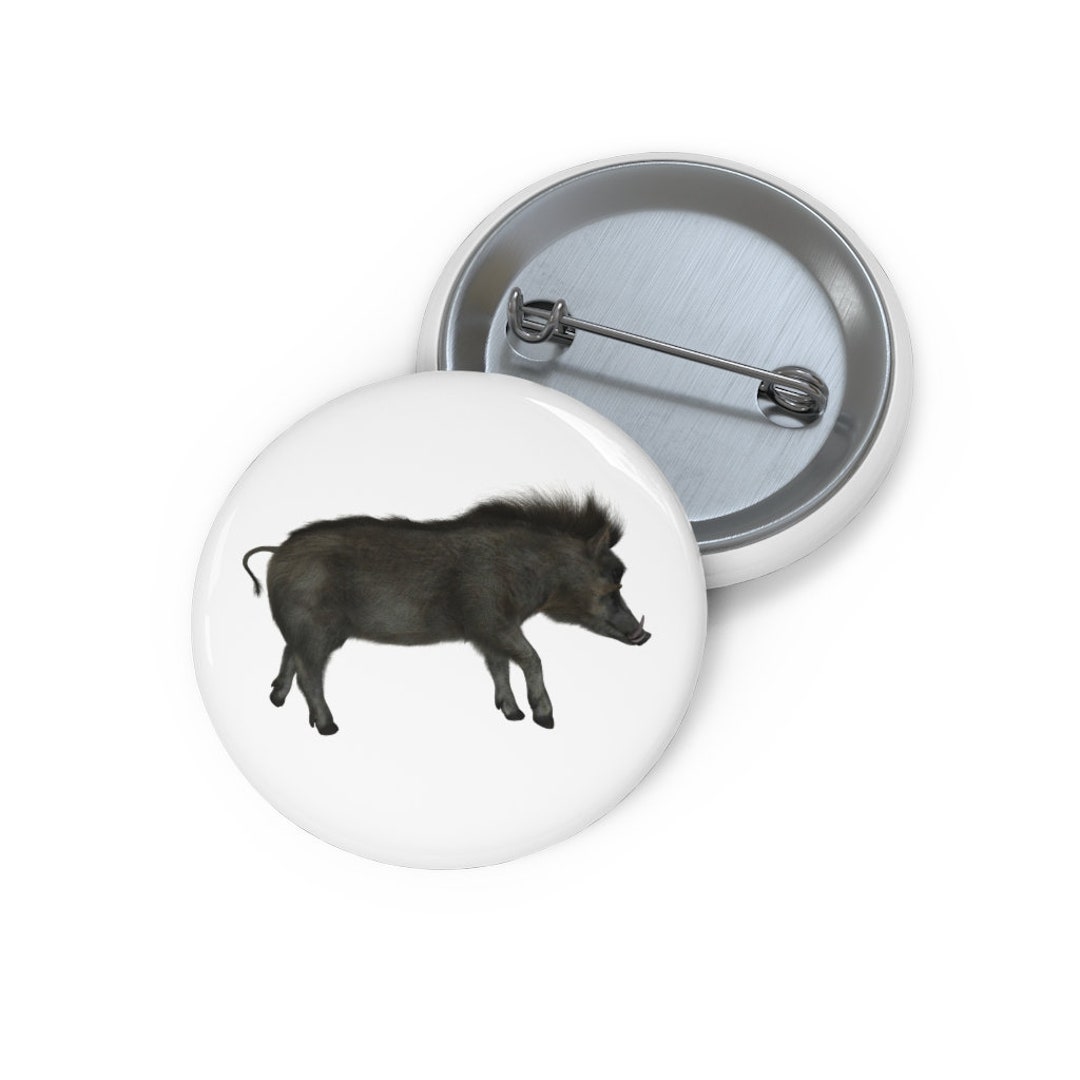 Warthog Pin, Warthog Button, Button Set, Lapel Pin, Hat Pin, Enamel ...