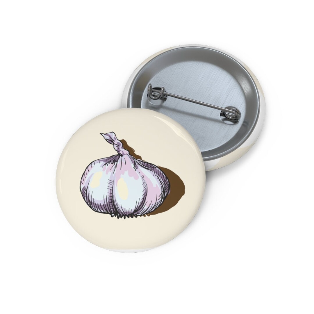 Garlic Pin, Garlic Button, Button Set, Lapel Pin, Hat Pin, Enamel Pins ...