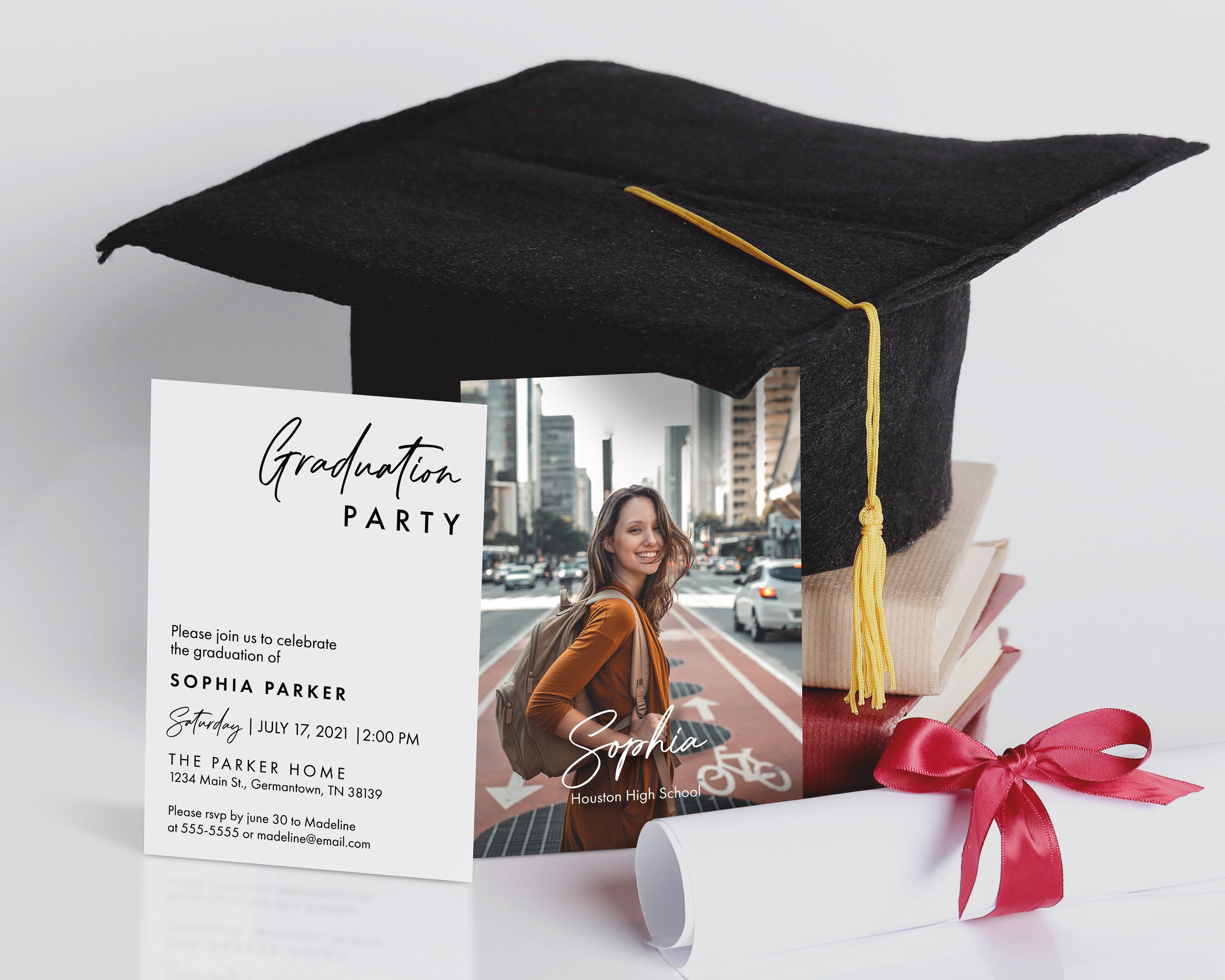 Custom Printable Graduation Invitation Card Quarantine | Etsy