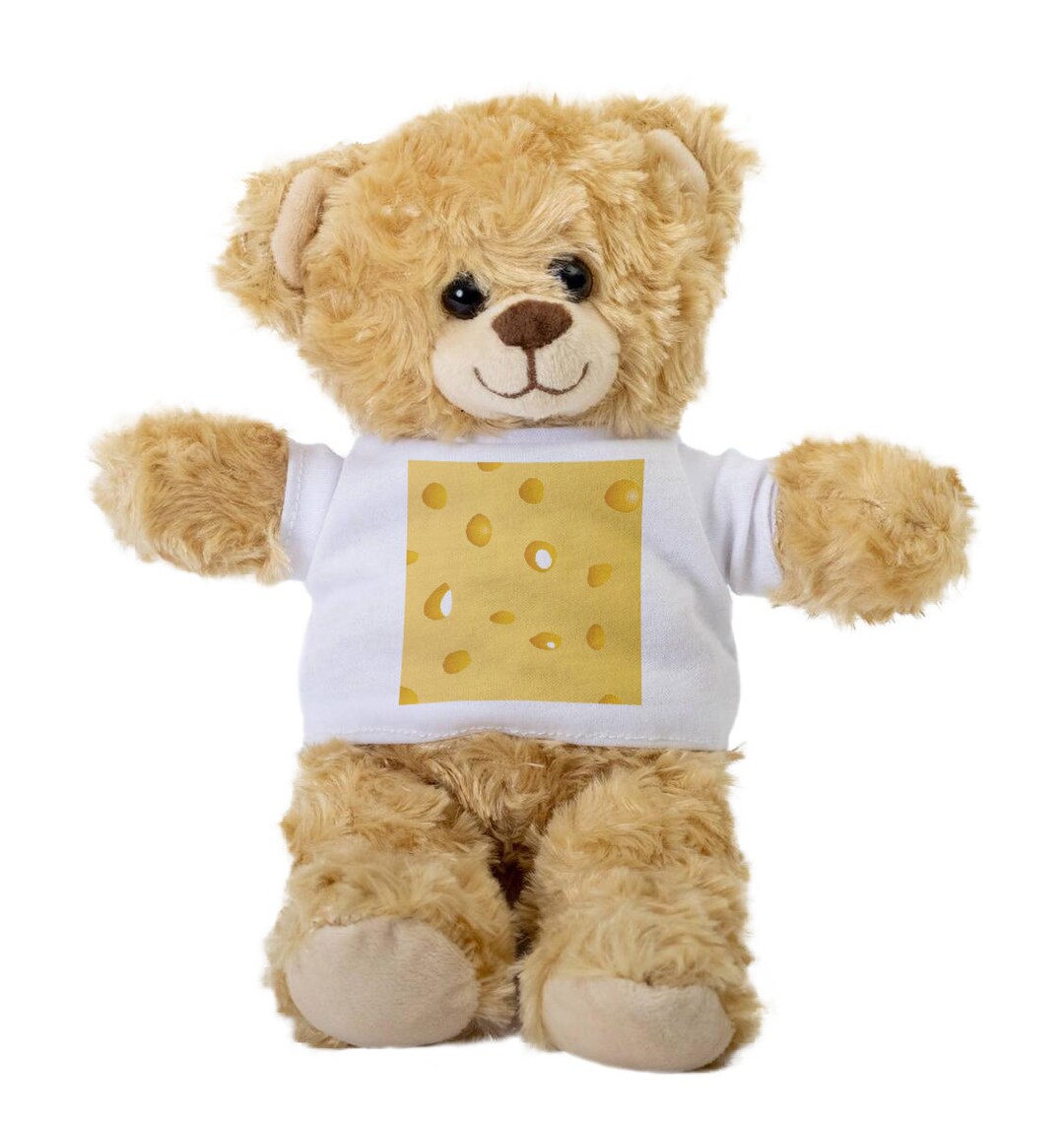 Cheese Teddy Bear, Gift Stuffed Animal, Plush Teddy Bear With Tee ...