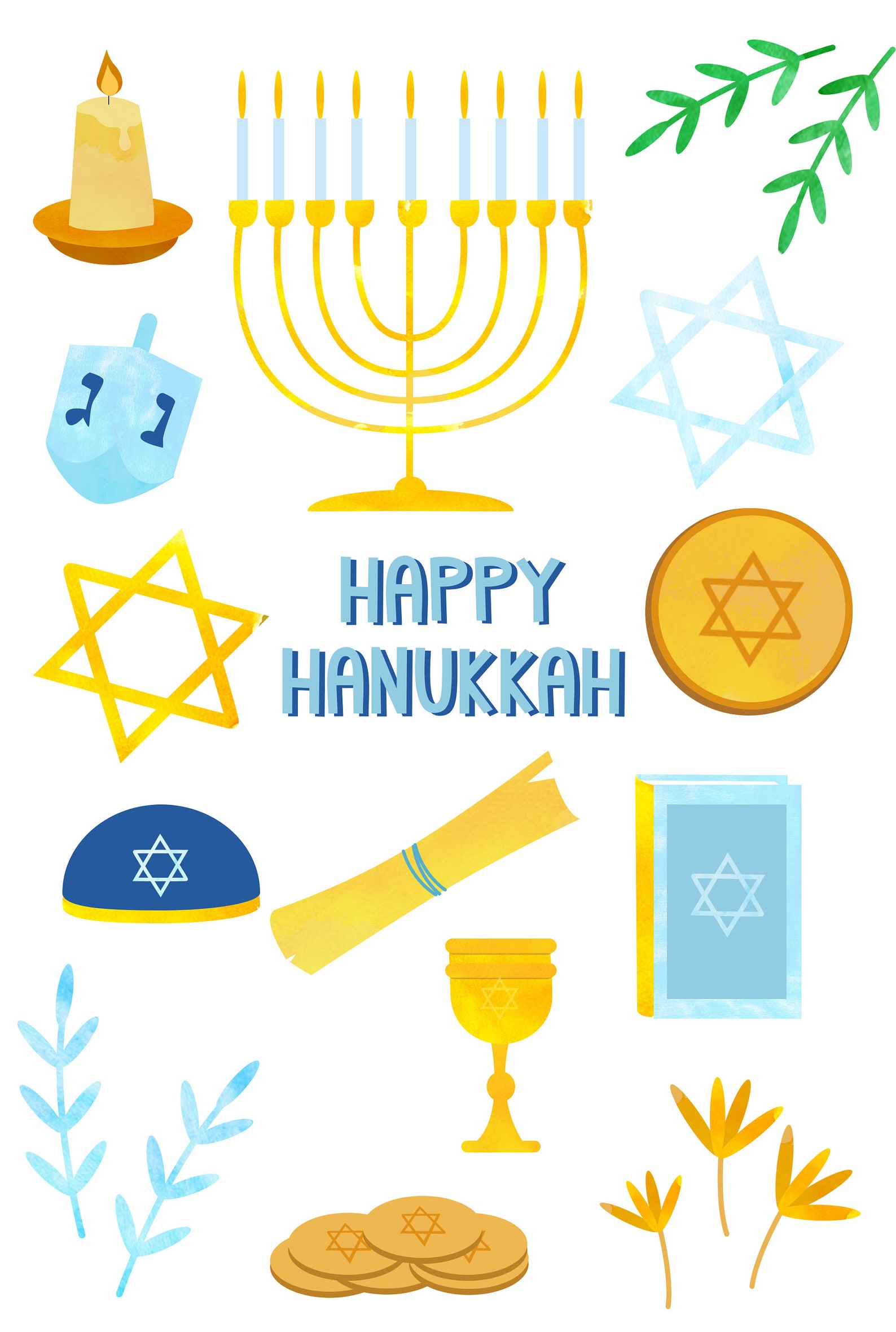 Hanukkah Clipart, Clip Art for Hanukkah, Holiday Clipart, Fun Hanukkah ...