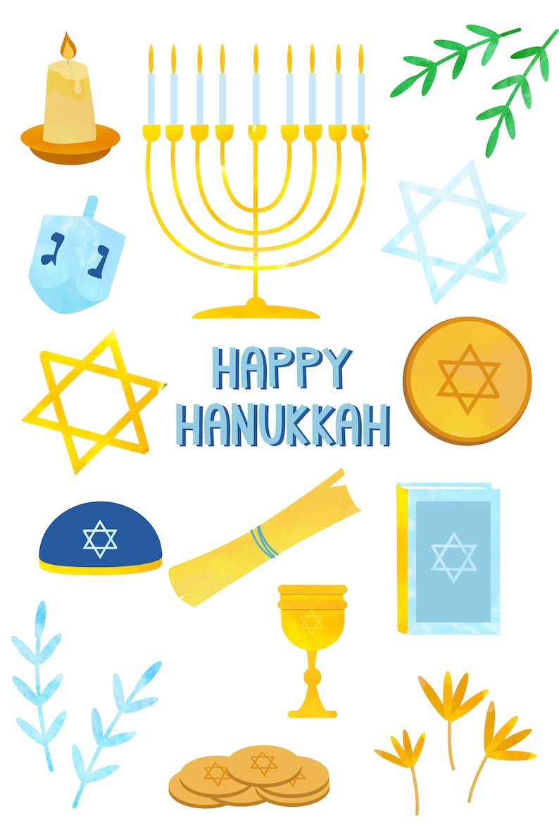 Hanukkah Clipart, Clip Art for Hanukkah, Holiday Clipart, Fun Hanukkah ...