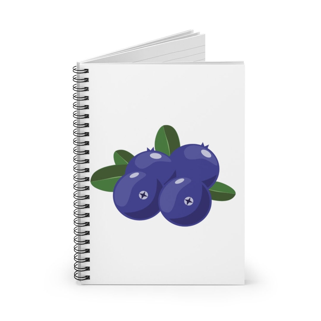 Blueberry Notebook Blueberry Journal Ruled Line Pages Gift Idea ...