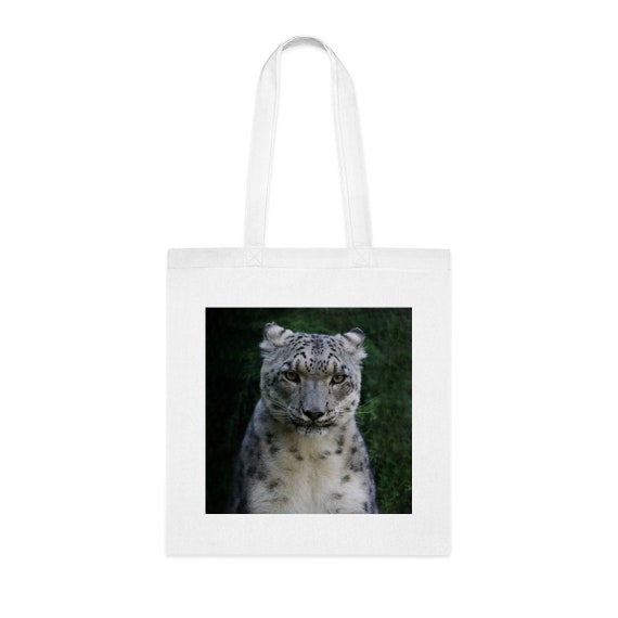 Snow Leopard Tote Bag Leopard Tote Gift Snow Leopard - Etsy