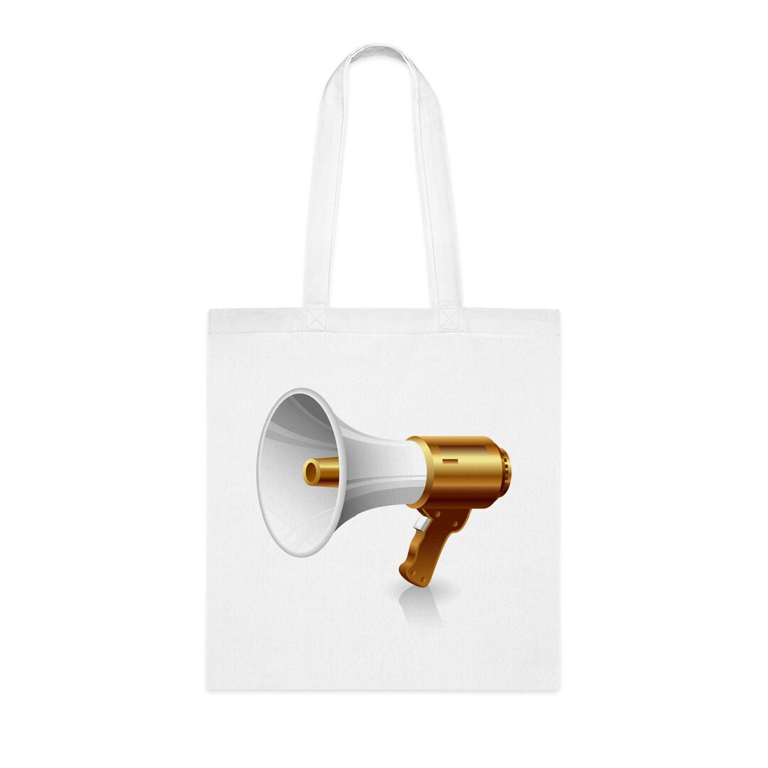 Megaphone Tote Bag, Megaphone Gift, Megaphone Shoulder Bag, Megaphone ...
