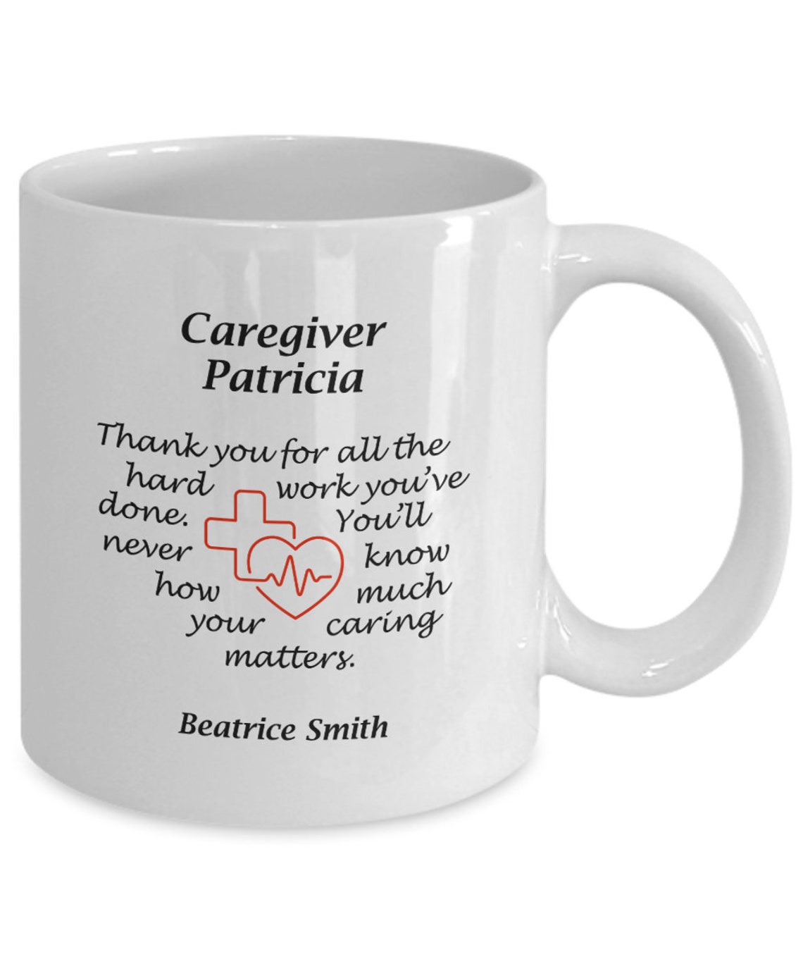Custom Caregiver Mug, Caregiver Mug, Custom Caregiver Gift, Caregiver ...