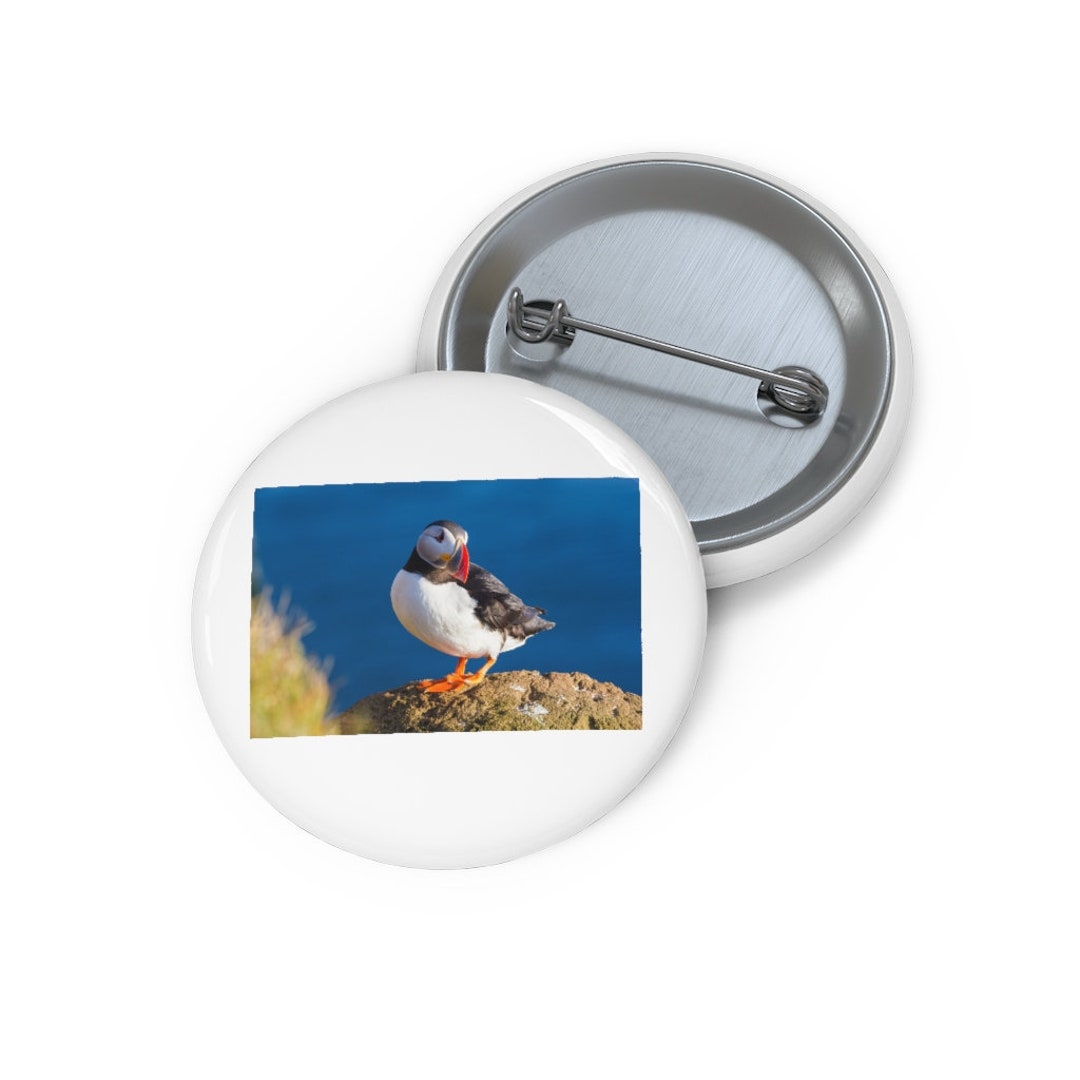 Puffin Pin, Puffin Button, Button Set, Lapel Pin, Hat Pin, Enamel Pins ...