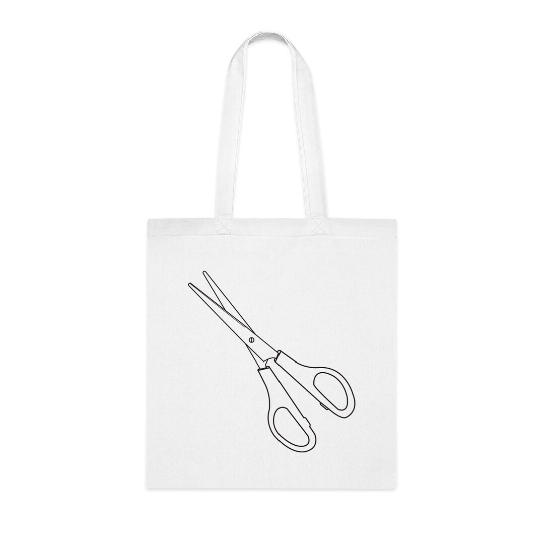 Scissors Tote Bag, Scissors Gift, Scissors Shoulder Bag, Reusable Bags ...