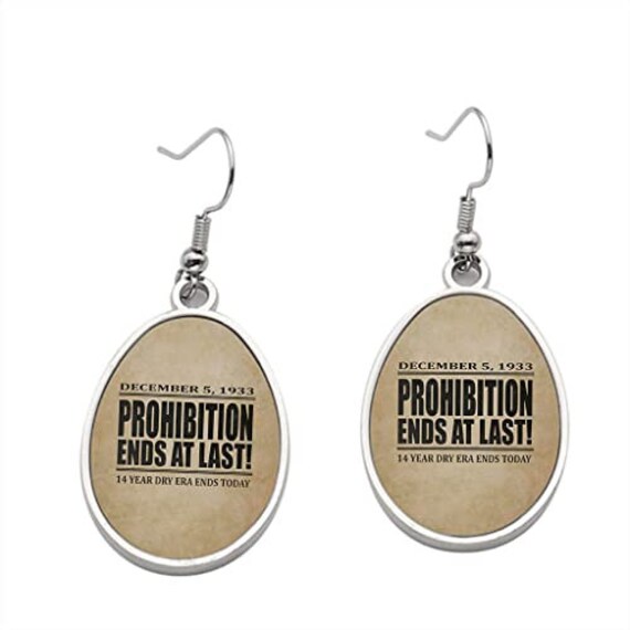 Prohibition No Extra Words Needed Earring Dangle Earrings | Etsy