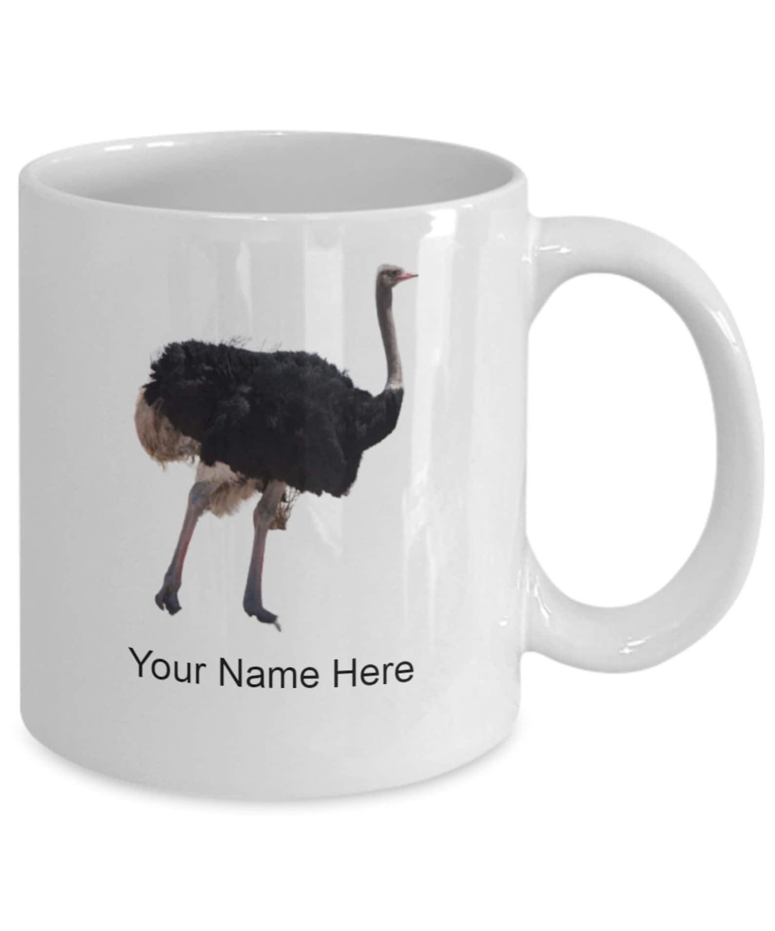 Personalized Ostrich Mug, Ostrich Coffee Cup, Ostrich Gift Idea, Custom ...