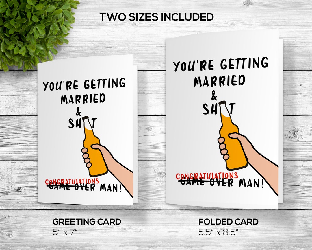 Funny Printable Bachelorette Party Card, Quarantine Downloadable ...