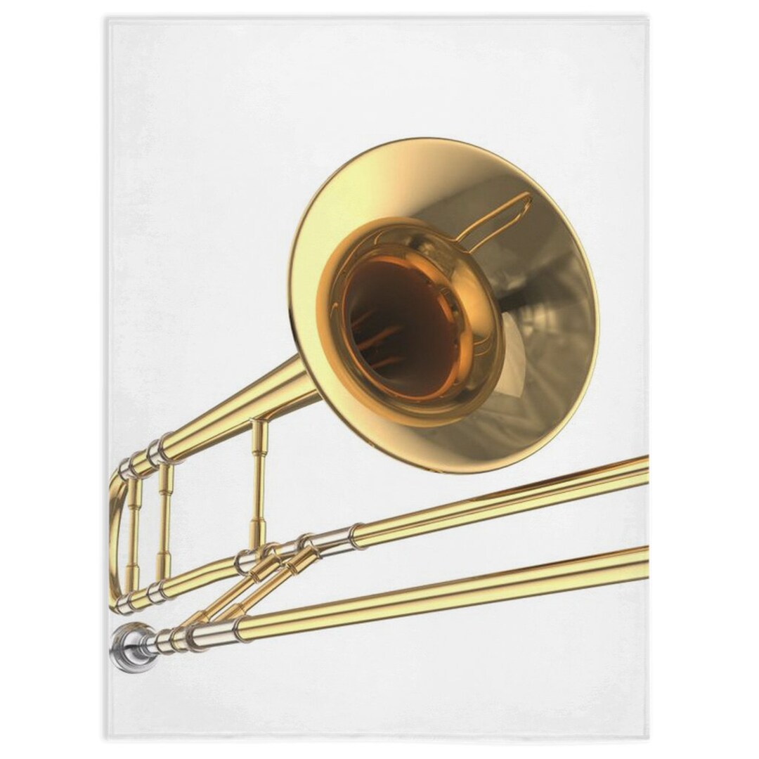 Trombone Blanket, Trombone Lover Gift, Fleece Blanket, Gifts ...