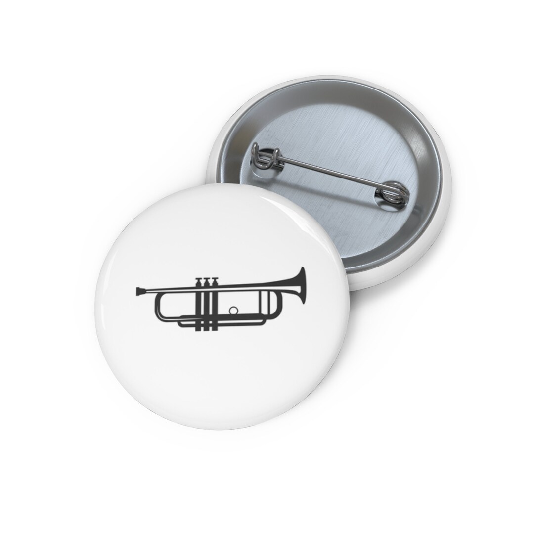 Trumpet Pin, Trumpet Button, Button Set, Lapel Pin, Hat Pin, Enamel ...