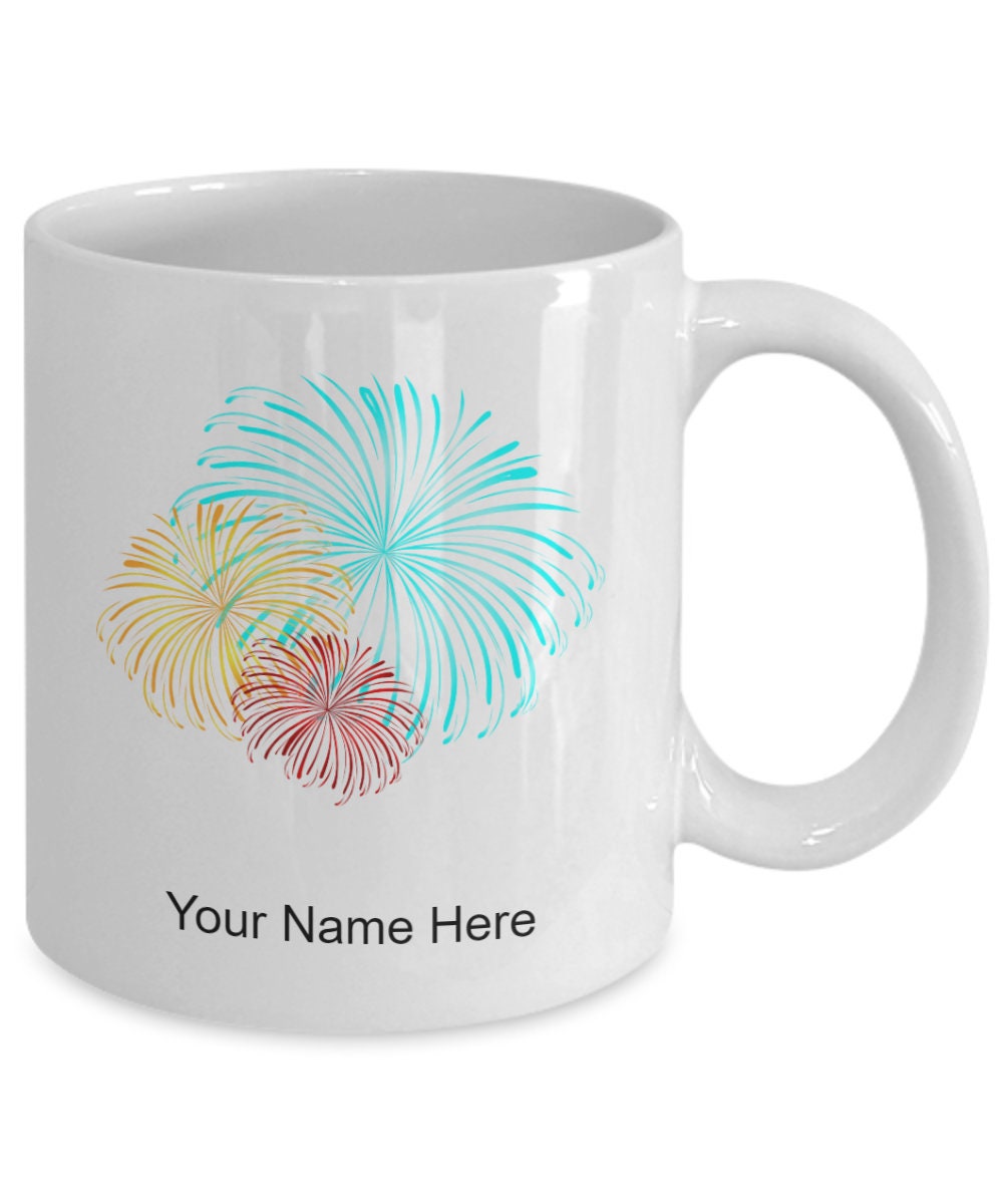 Personalized Fireworks-vector Mug Fireworks-vector Coffee | Etsy
