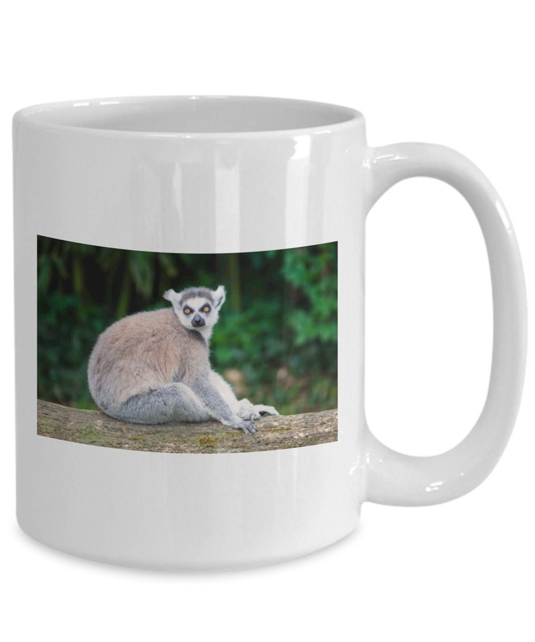 Ring-tailed Lemur in Forest Mug, Ring-tailed Lemur in Forest Coffee Cup ...