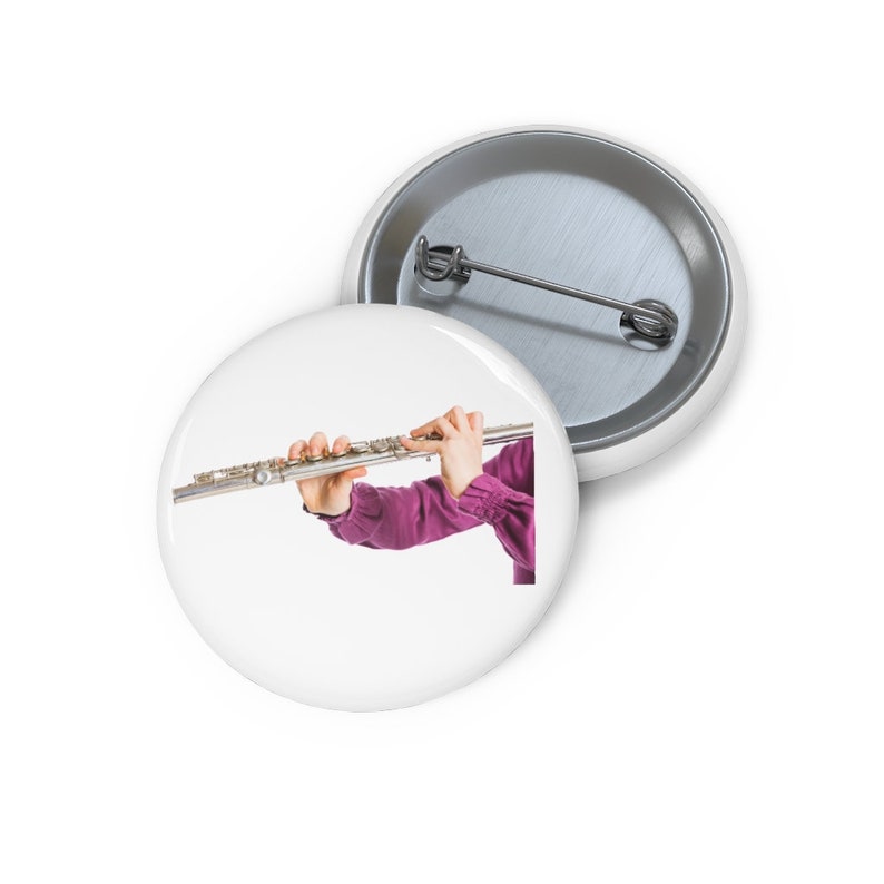 Transverse Flute Pin, Transverse Flute Button, Button Set, Lapel Pin ...