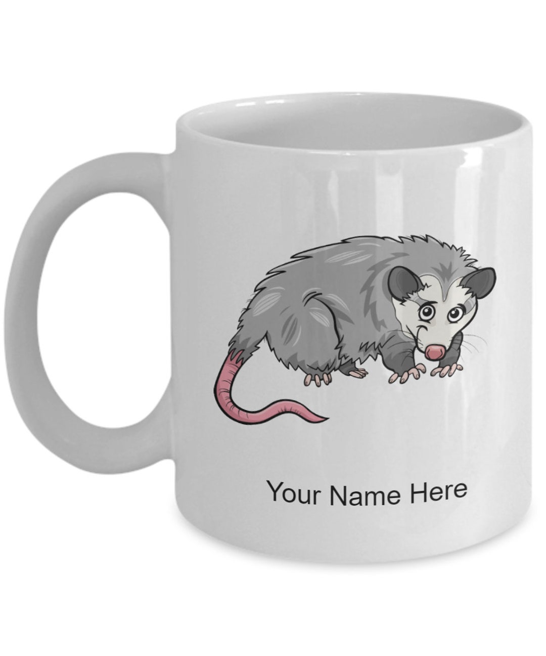 Personalized Opossum-animal-cartoon Mug, Opossum-animal-cartoon Coffee ...