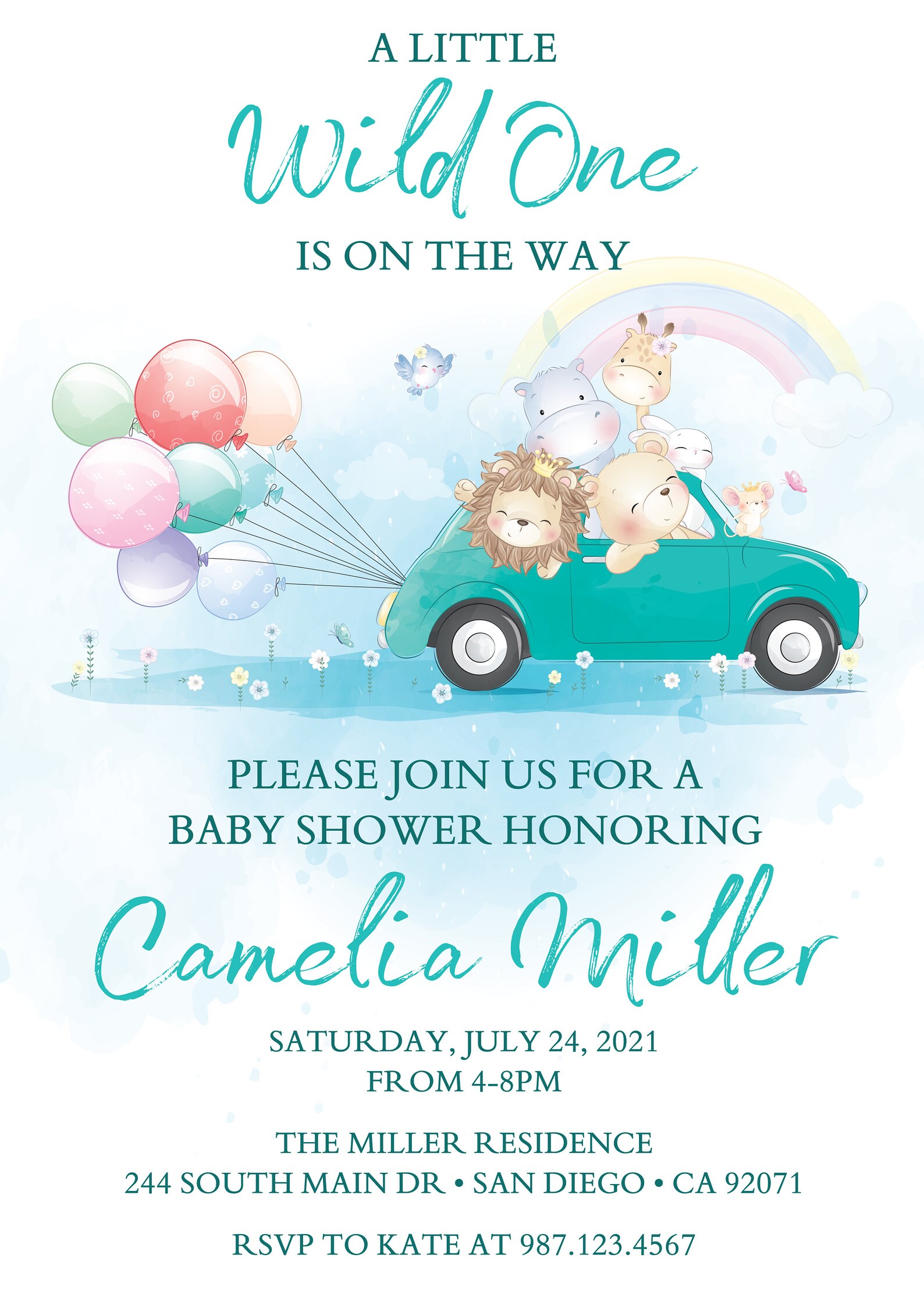 Custom Printable Baby Shower Invitation Card, Quarantine Downloadable ...