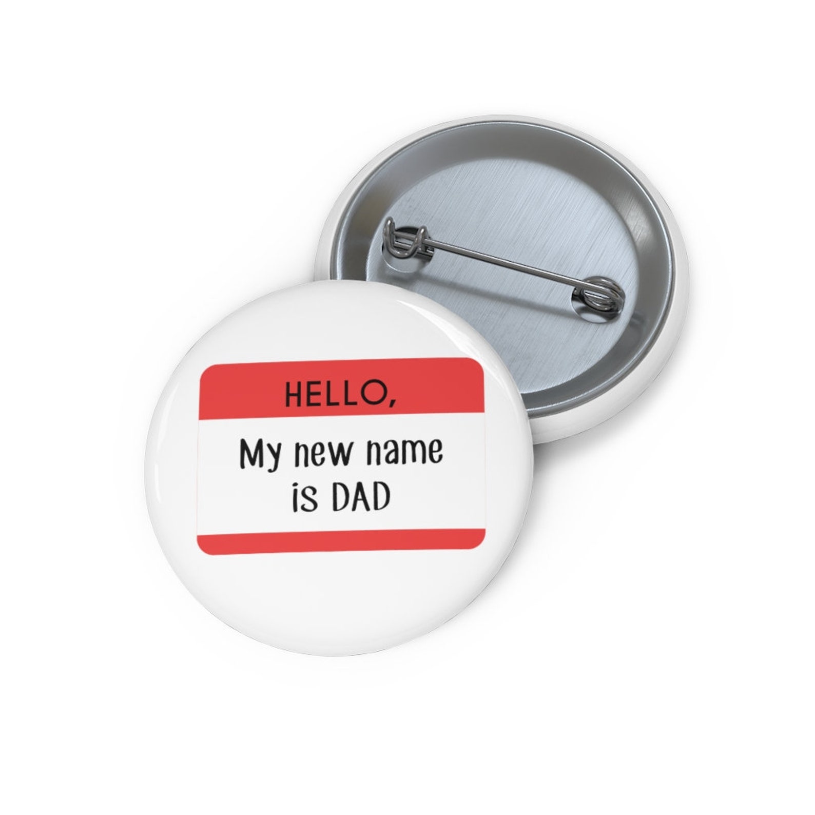 Name is Dad Pin Name is Dad Button Button Set Lapel Pin - Etsy