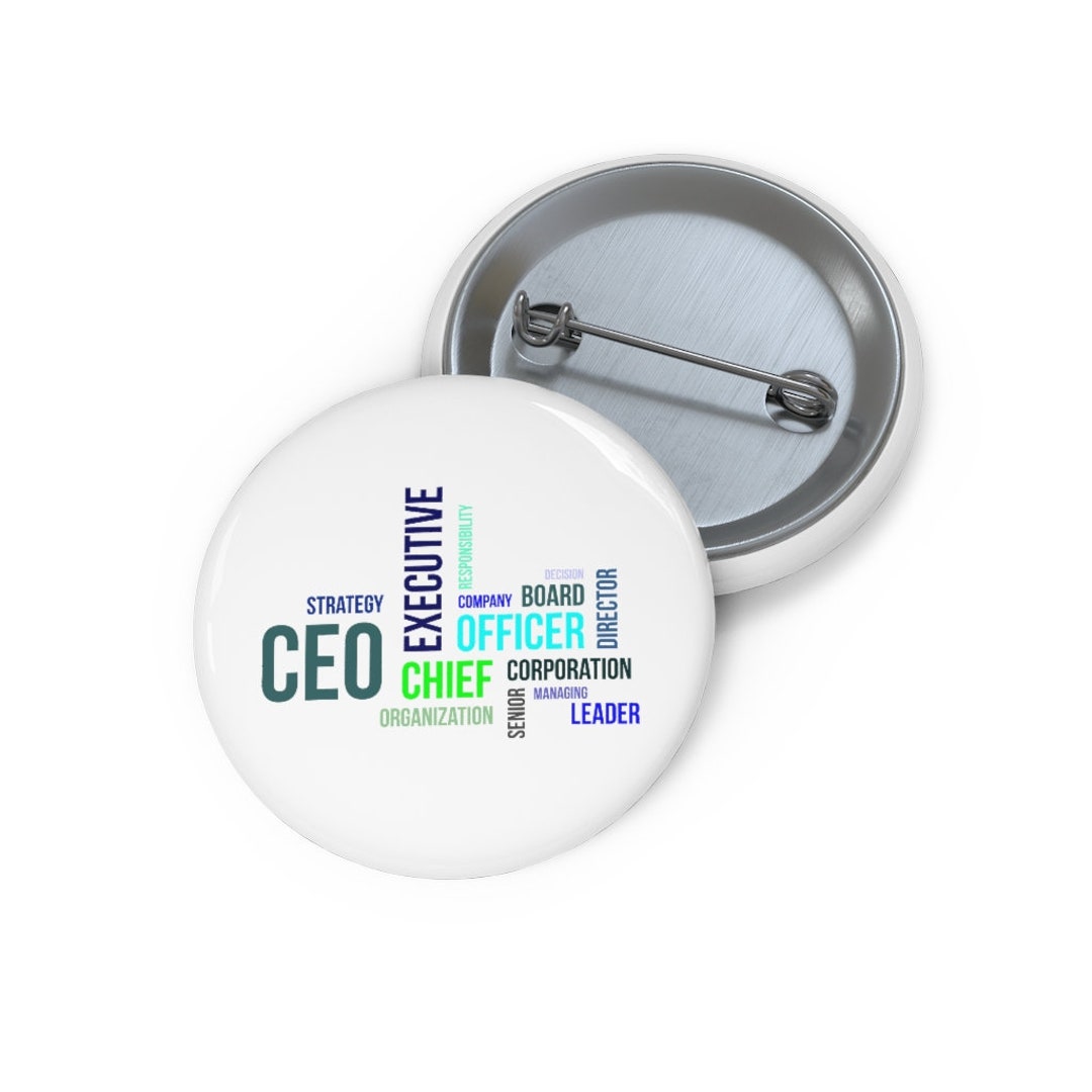 CEO Pin, CEO Button, Button Set, Lapel Pin, Hat Pin, Enamel Pins, Lapel ...