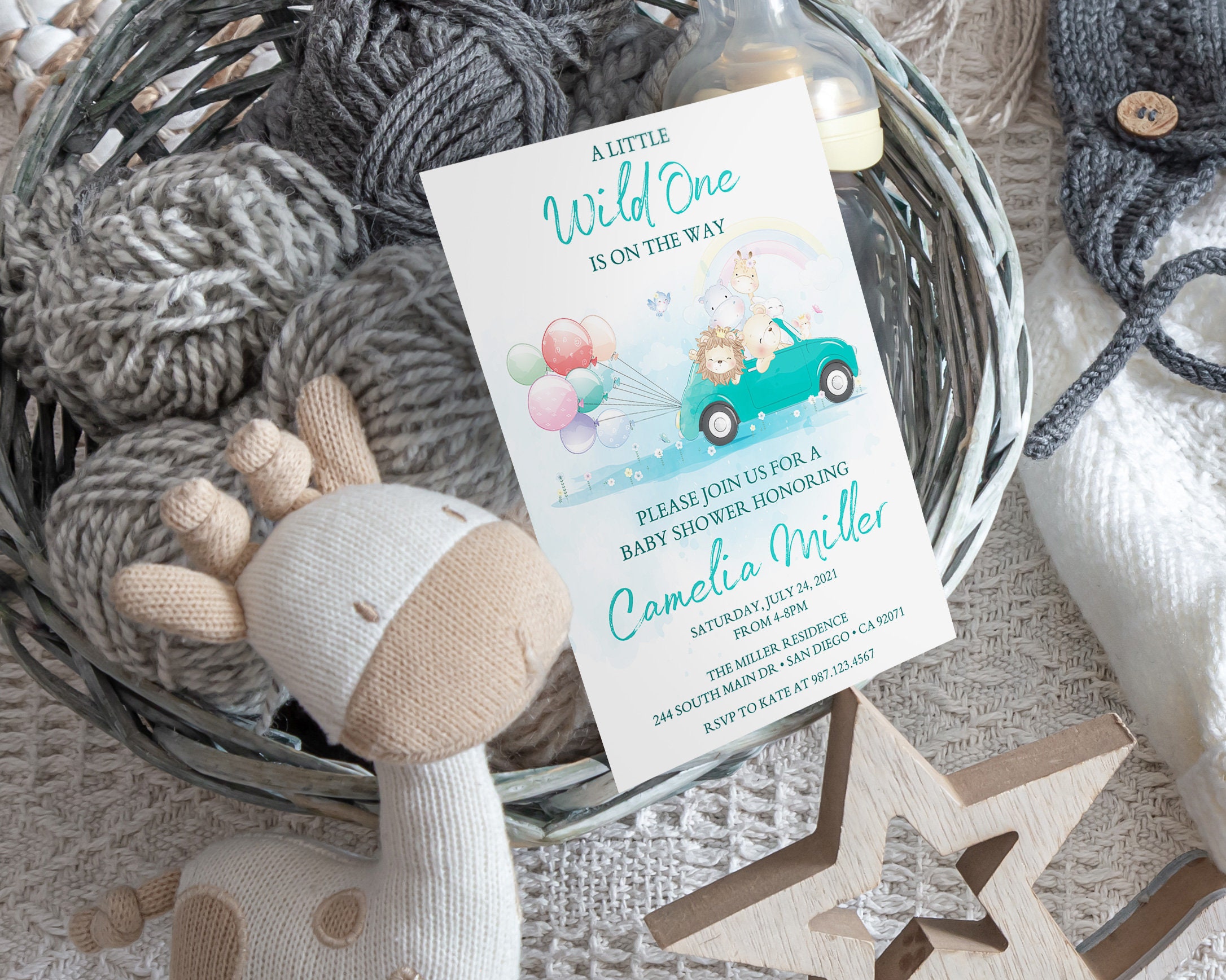 Custom Printable Baby Shower Invitation Card, Quarantine Downloadable ...