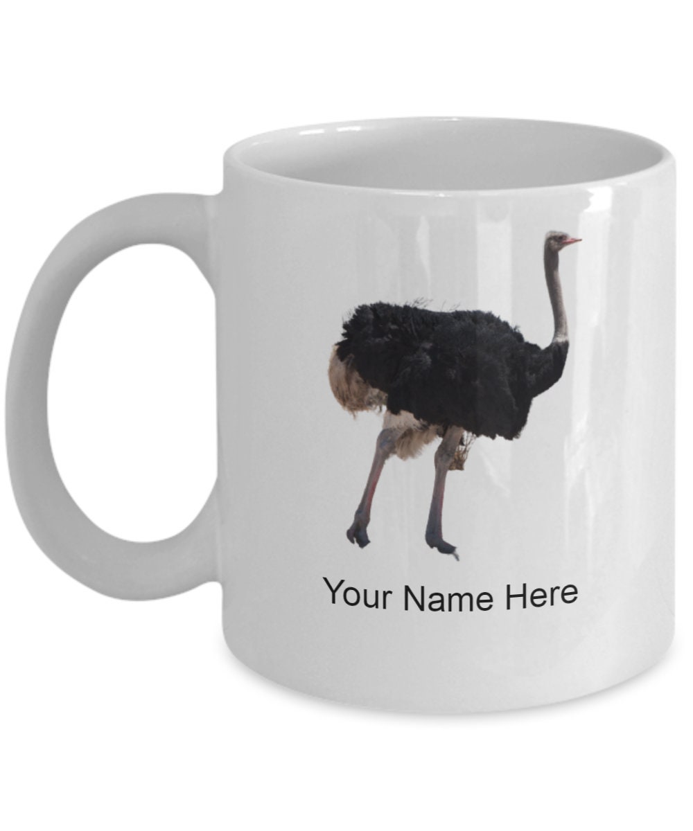 Personalized Ostrich Mug, Ostrich Coffee Cup, Ostrich Gift Idea, Custom ...