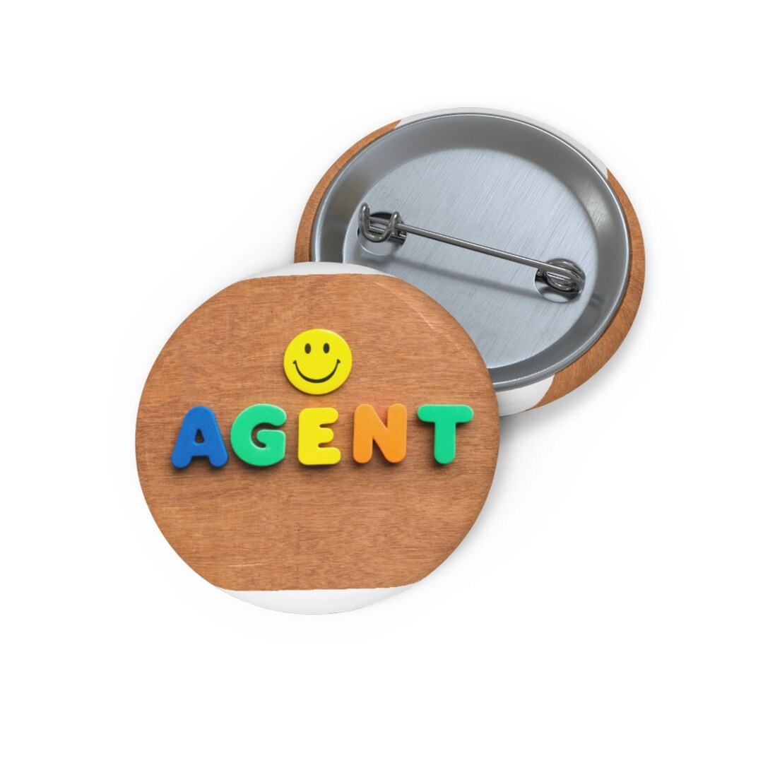 Agent Pin, Agent Button, Button Set, Lapel Pin, Hat Pin, Enamel Pins ...