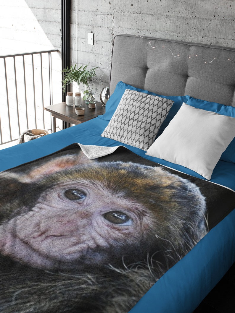 Monkey Personalized Blanket Gift for Monkey Lover Monkey - Etsy